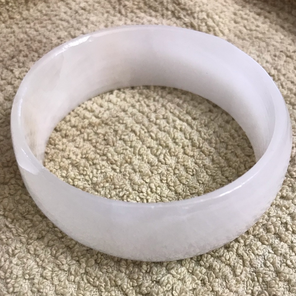 Vintage Rare Banded Clear Quartz Natural Stone Wide B… - Gem